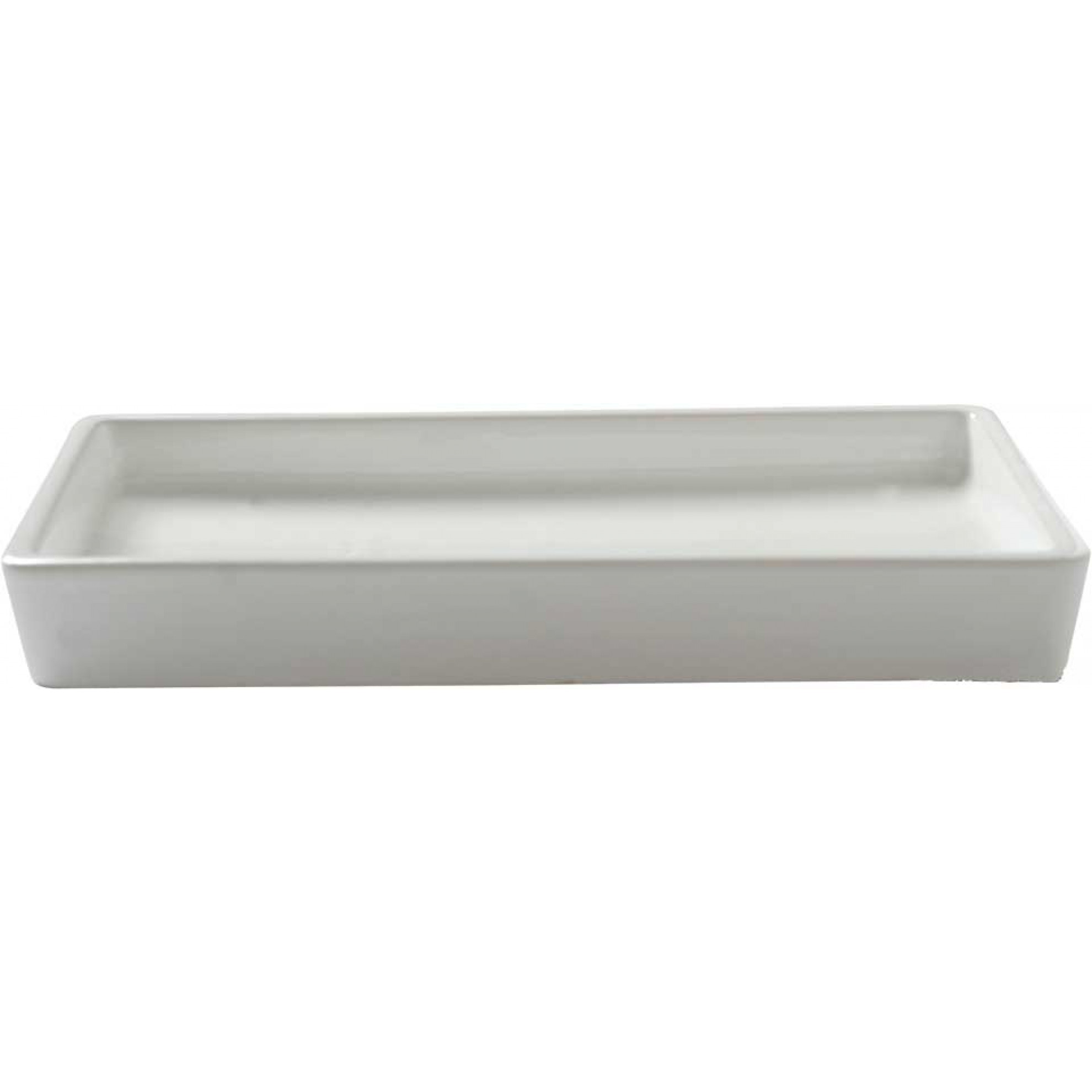 Spare ceramic drip tray white for double rack