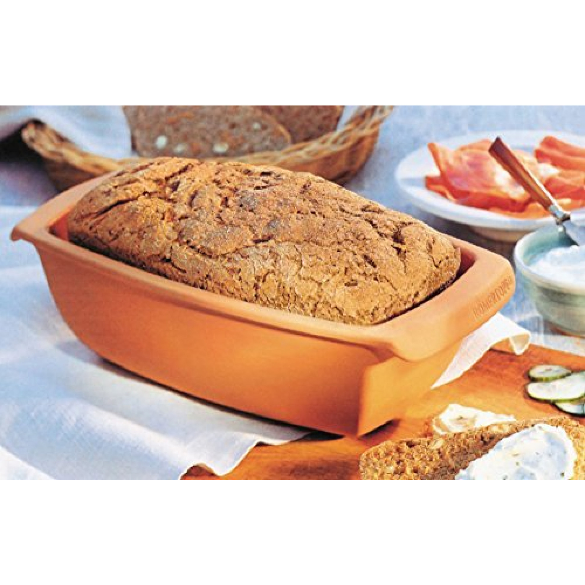 Rectangular Bread Mould, Glazed Clay Bread Baker